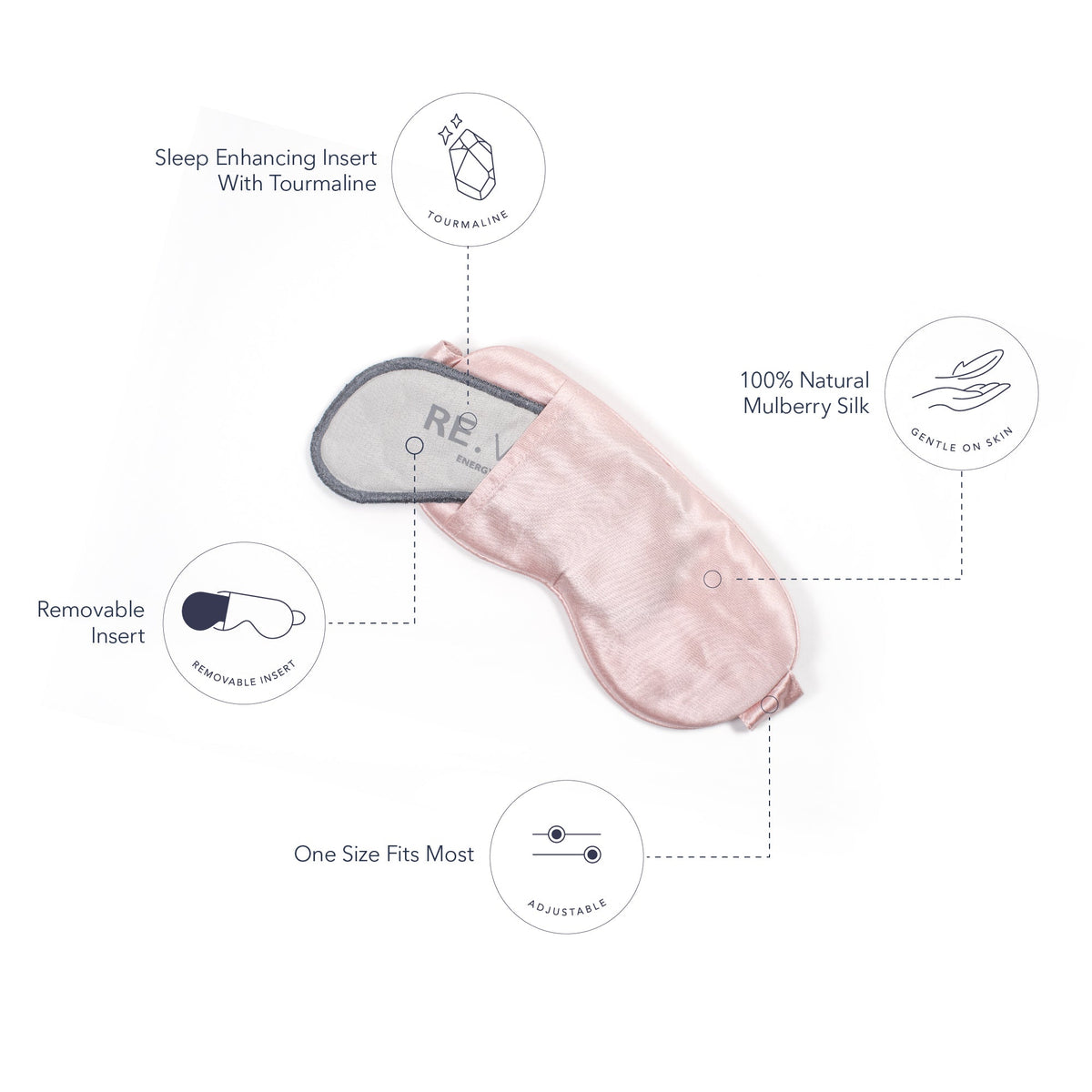 SLEEP MAGIC SILK MASK - PINK CLOUDS EMBROIDERY | RE-VITYL